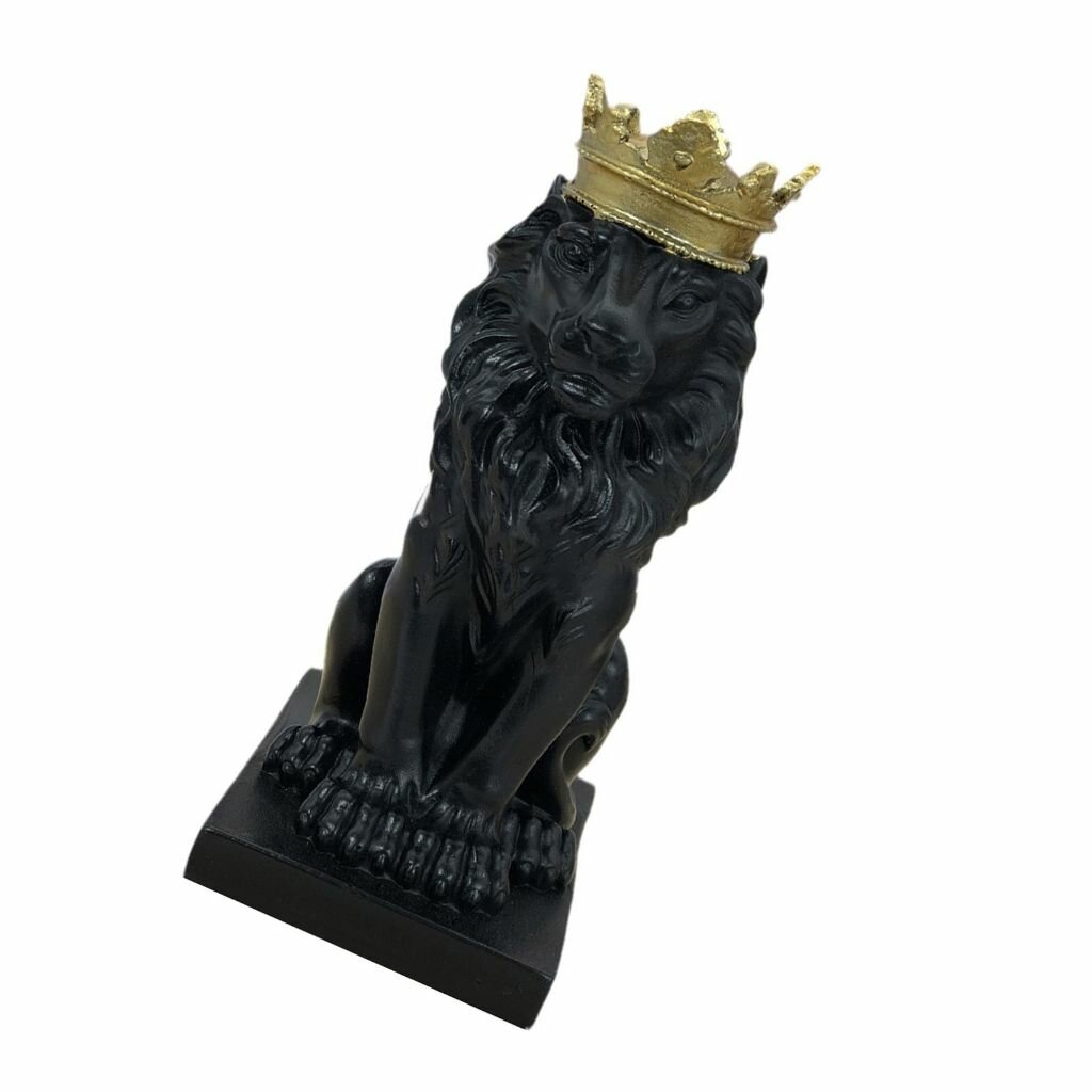 Лев с короной: статуэтка из смолы