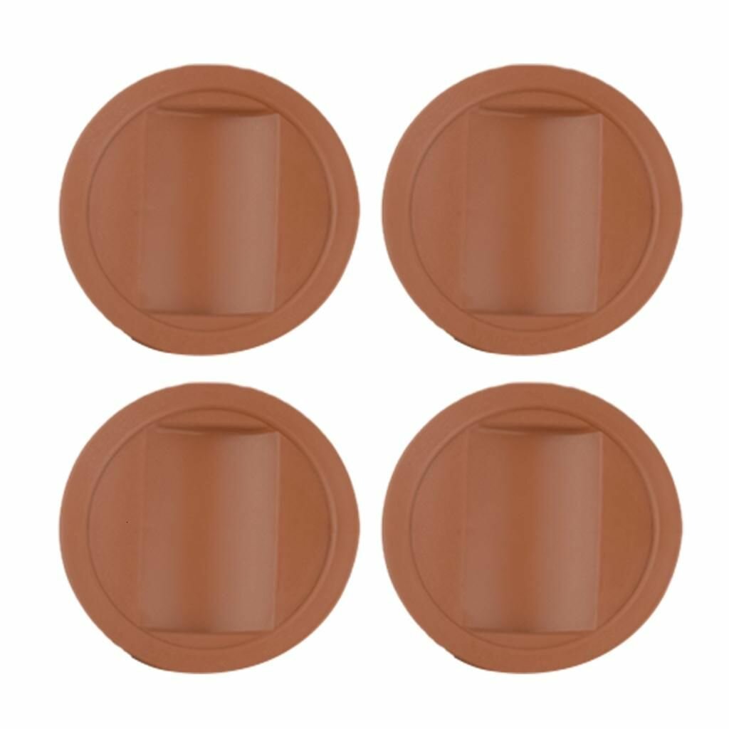 4 шт. стопоры для колес мебели, резиновые подставки от царапин, Коричневый