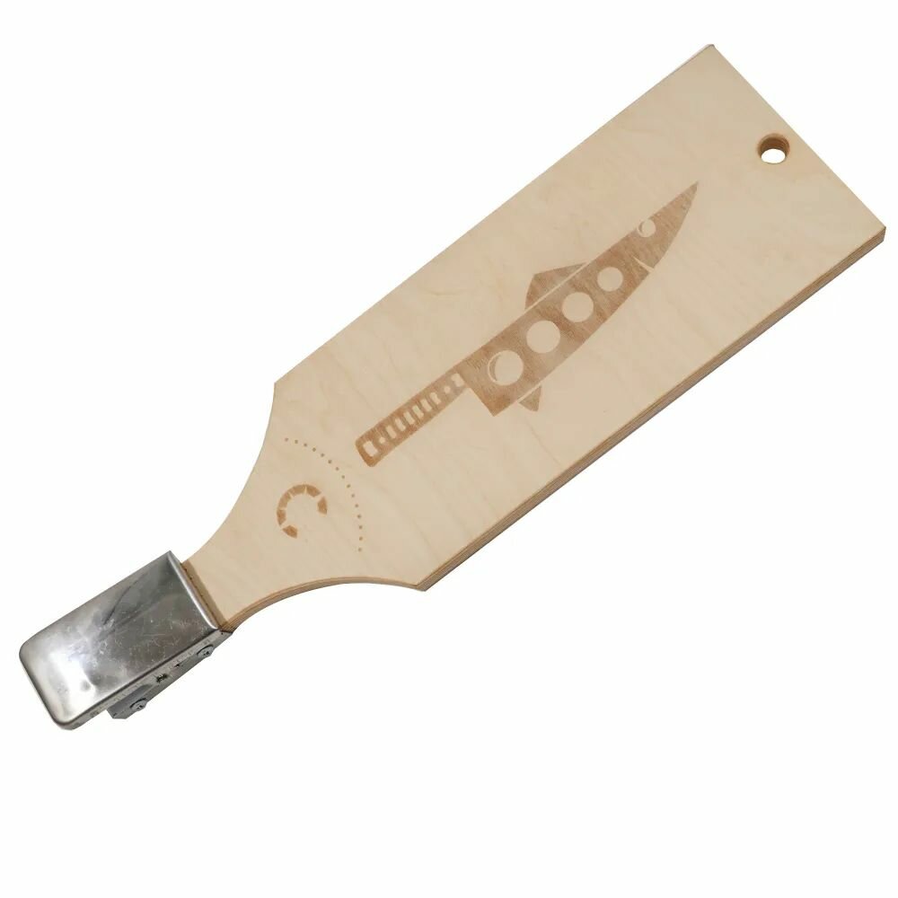 Доска разделочная с прищепкой для рыбы следопыт 500х150х60, с фаской