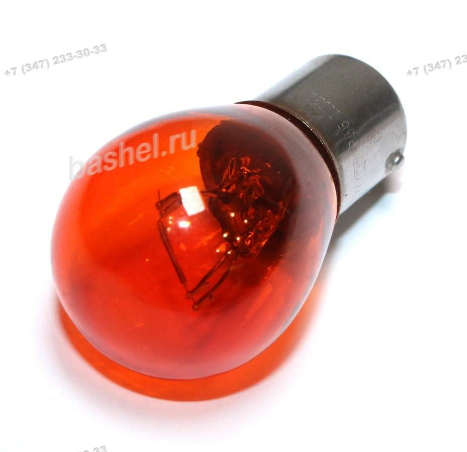 Лампа 12V PY21/5W 2-х контакт. (BAY15d) смещ. по высоте желтая ДиаЛУЧ