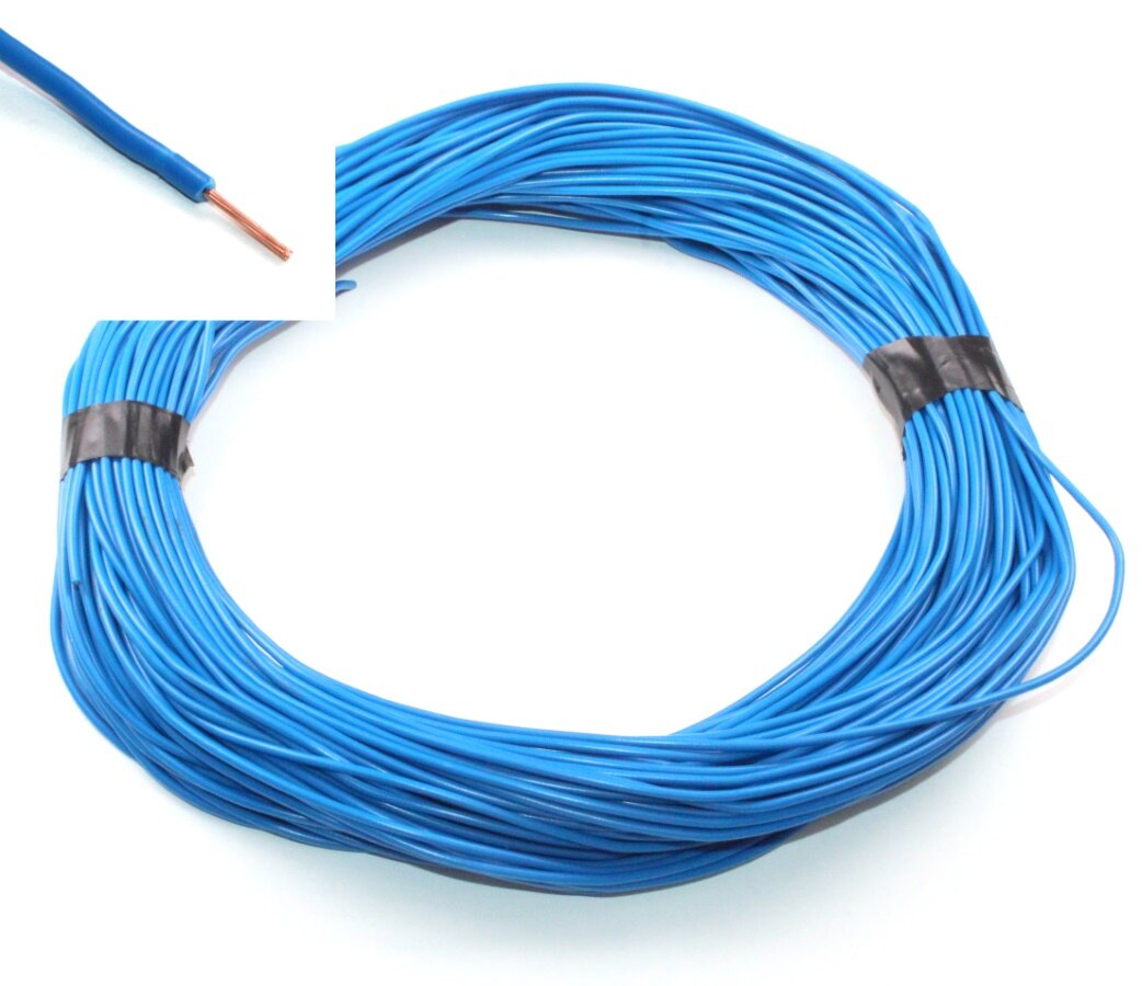 Провод ПГВА 1х0,5 кв. мм, Cu, синий Автоэлектроника