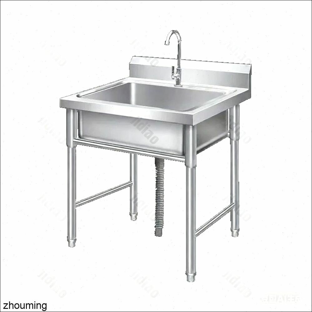 Мойка Кухни Из Нержавеющей Стали, Ванна Моечная Сварная Двухсекционная,50x50x80cm