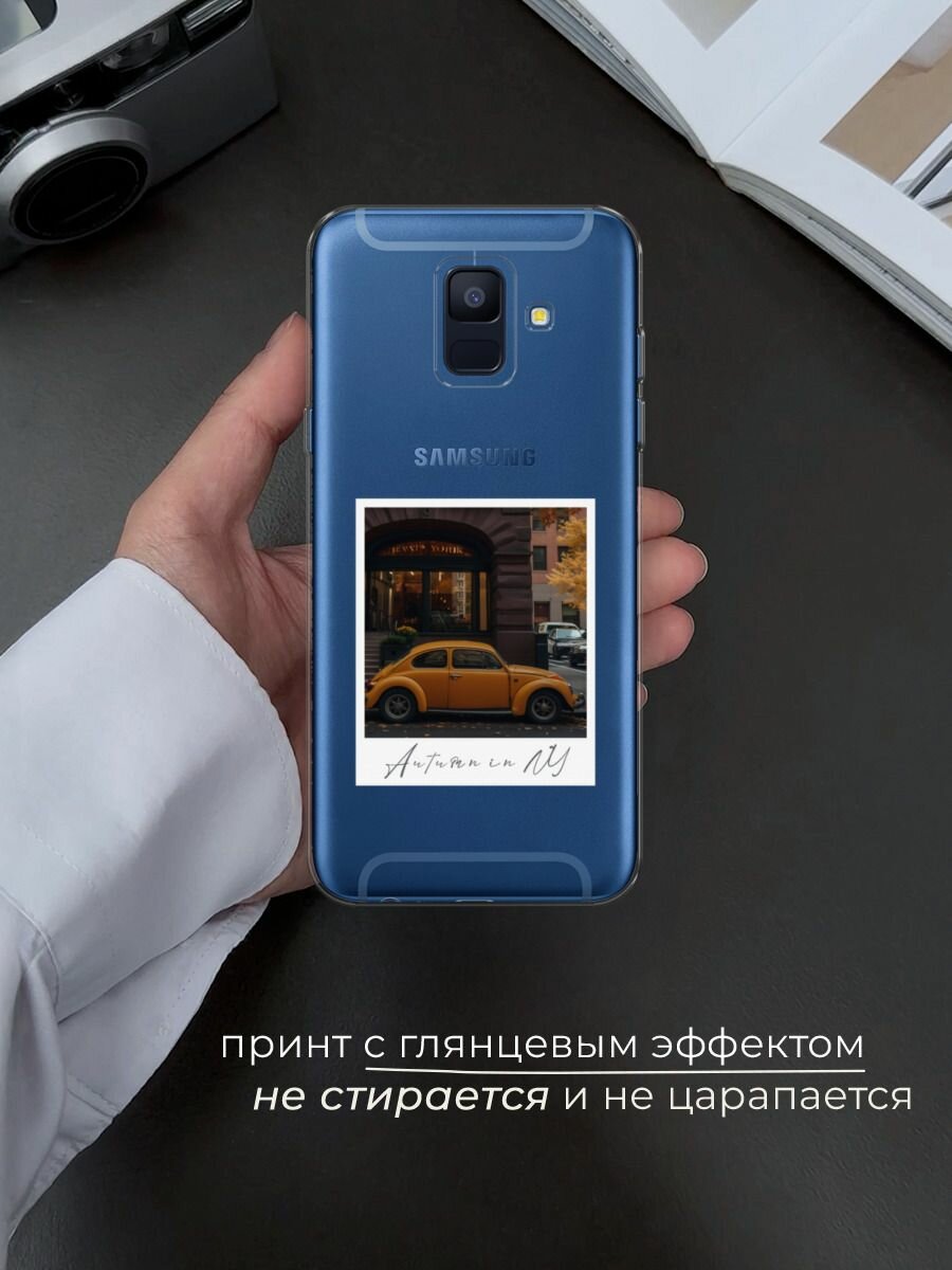 Чехол на Samsung Galaxy A6 / Самсунг Галакси А6 с принтом Осенний палароид — фото 1