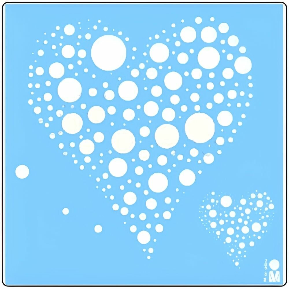 Трафарет Marabu "Сердце", 33*33 см