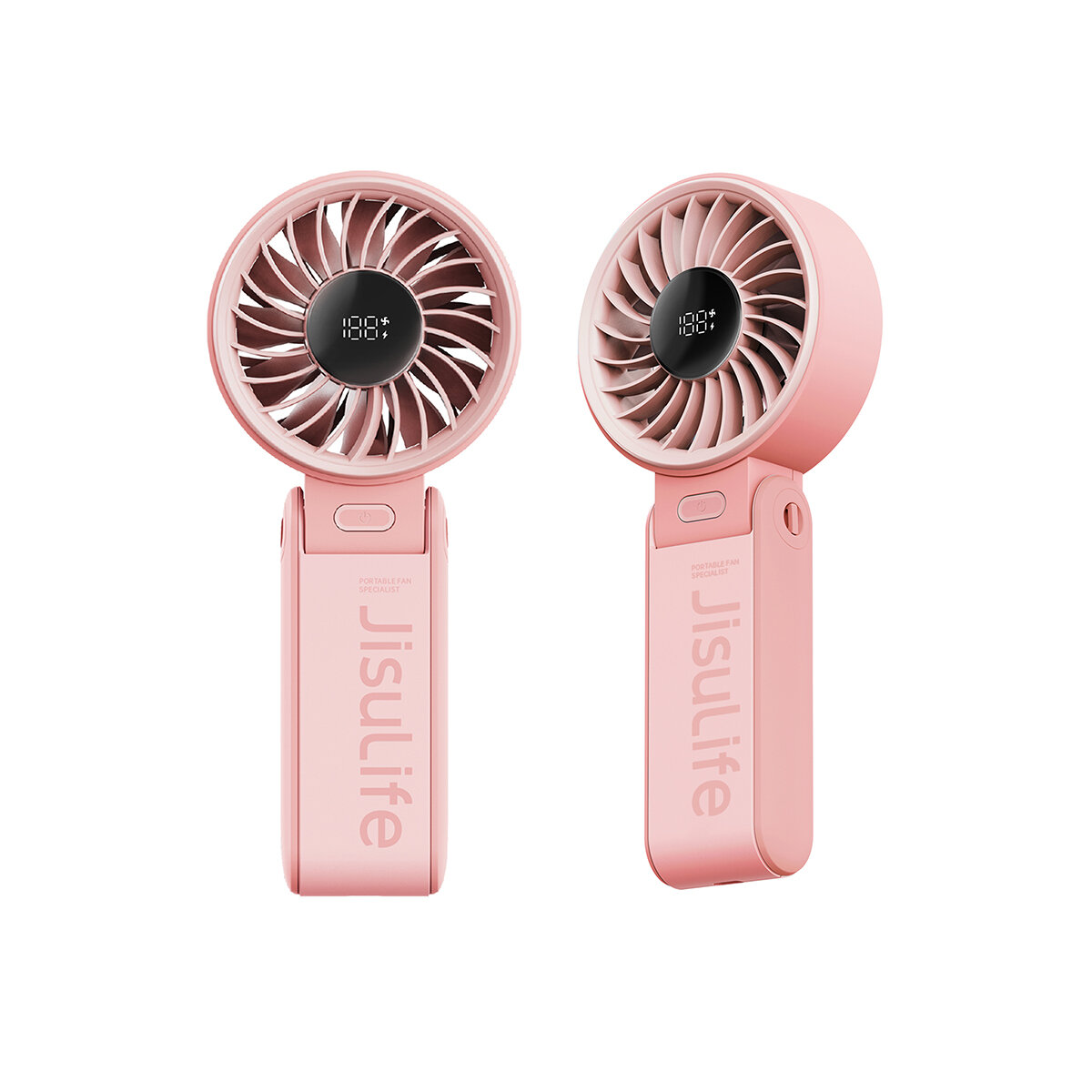 Переносной вентилятор JISULIFE Life7, coral pink, 5000mAh, высокая скорость, энергосбережение, ульт静