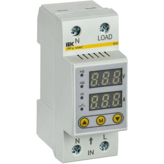 Реле напряжения и тока Iek РНТ-д 1ф 36мм 32А KARAT, IVC21-1-32
