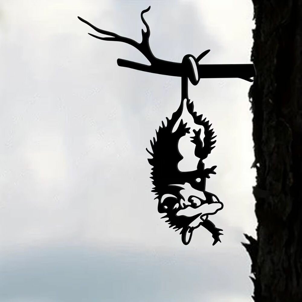 Кованый опоссум декор садовая фигура для забора