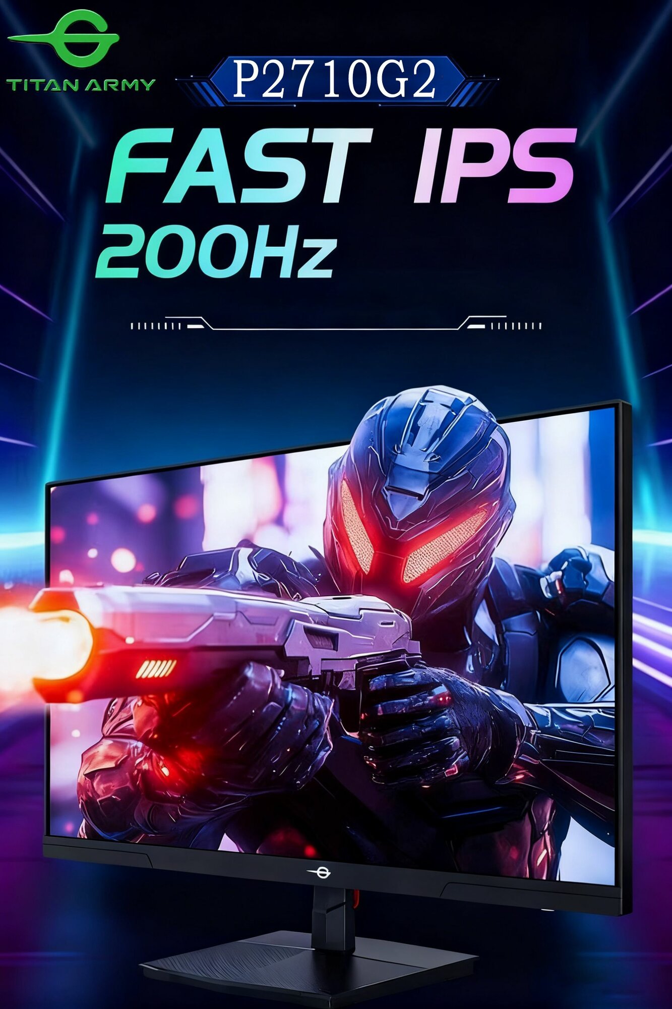 27-дюймовый монитор TITAN ARMY P2710G2, черный
