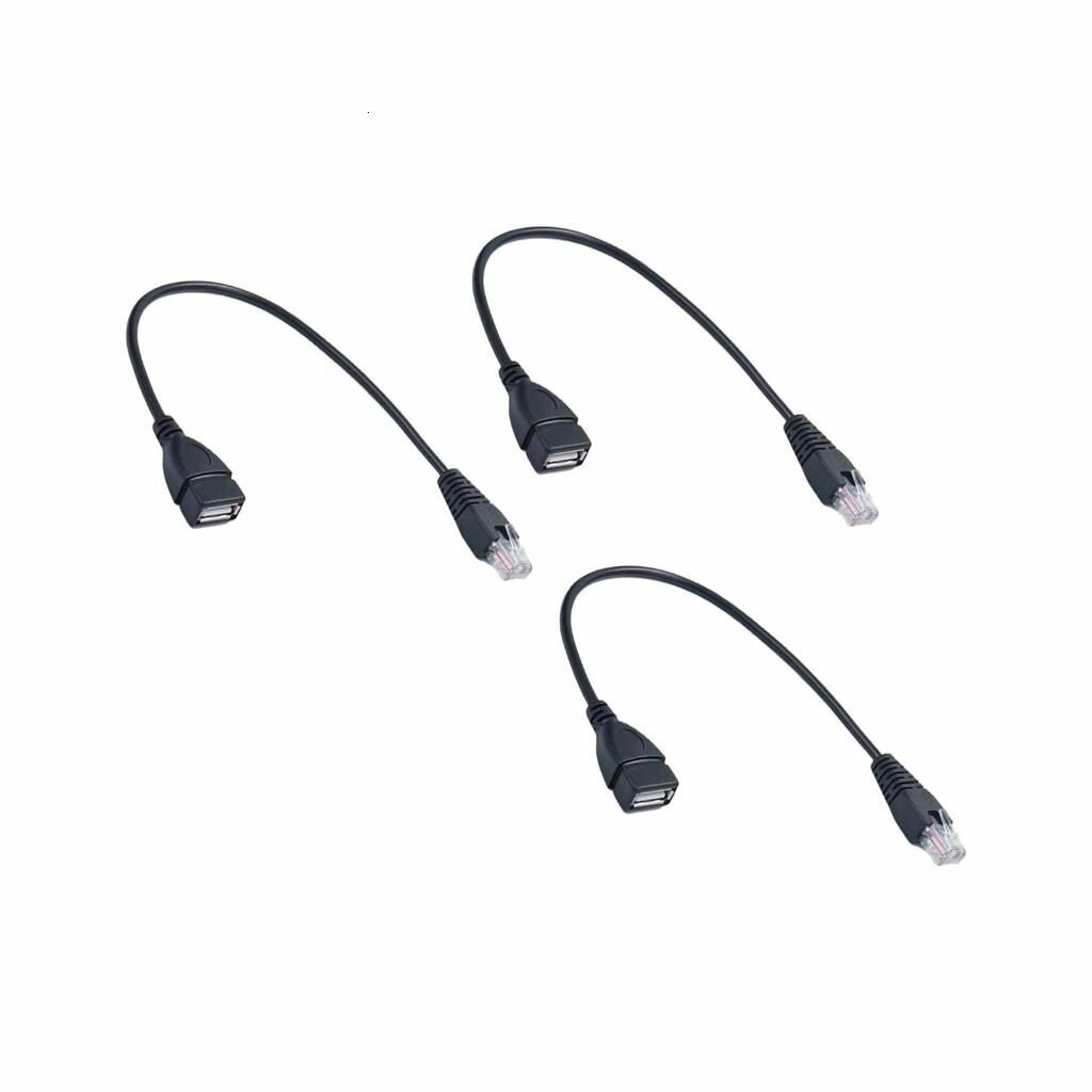USB 2.0 RJ45 Ethernet кабель 30 см, 3pc