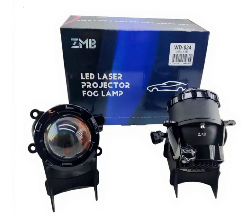 Противотуманные фары ПТФ светодиодные линзы (модуль) ZMB 60W для Лада Веста, Гранта FL, Ларгус FL, Рено