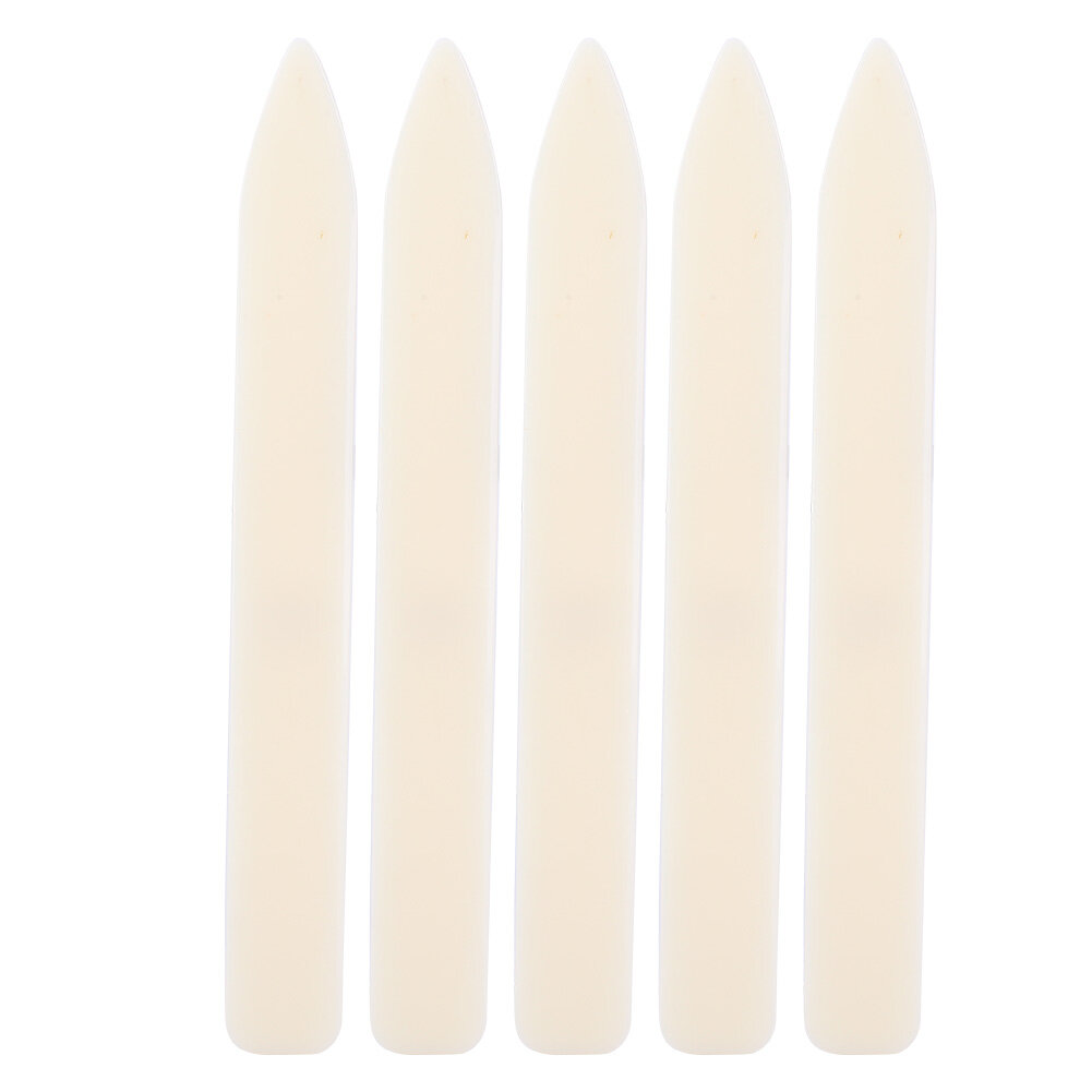 5Pcs Leather Craft Folder White Plastic DIY Hand Made Edge Trimming Sewing Tool Accessories(Long Type )