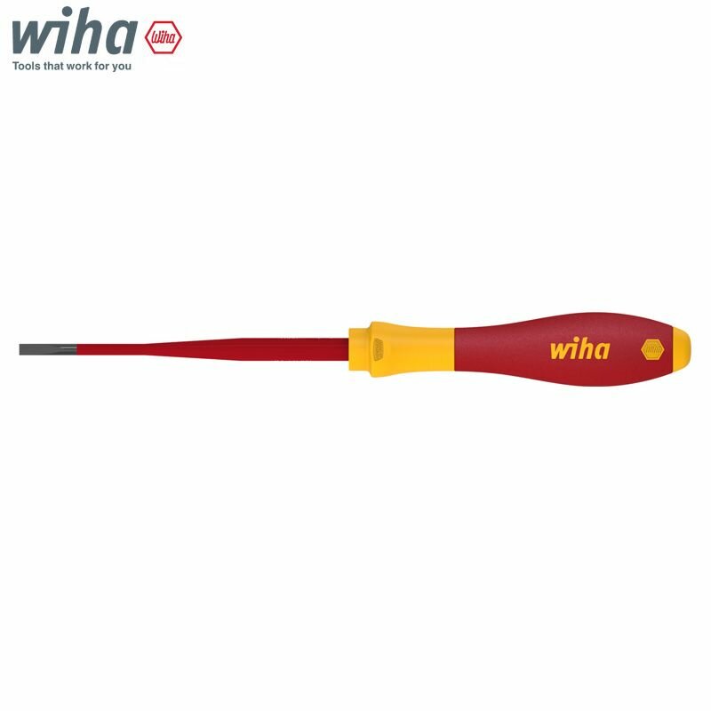 Отвёртка шлицевая Wiha 35446 3,5 мм SoftFinish Eectric SlimFix 100 мм 1000 В VDE