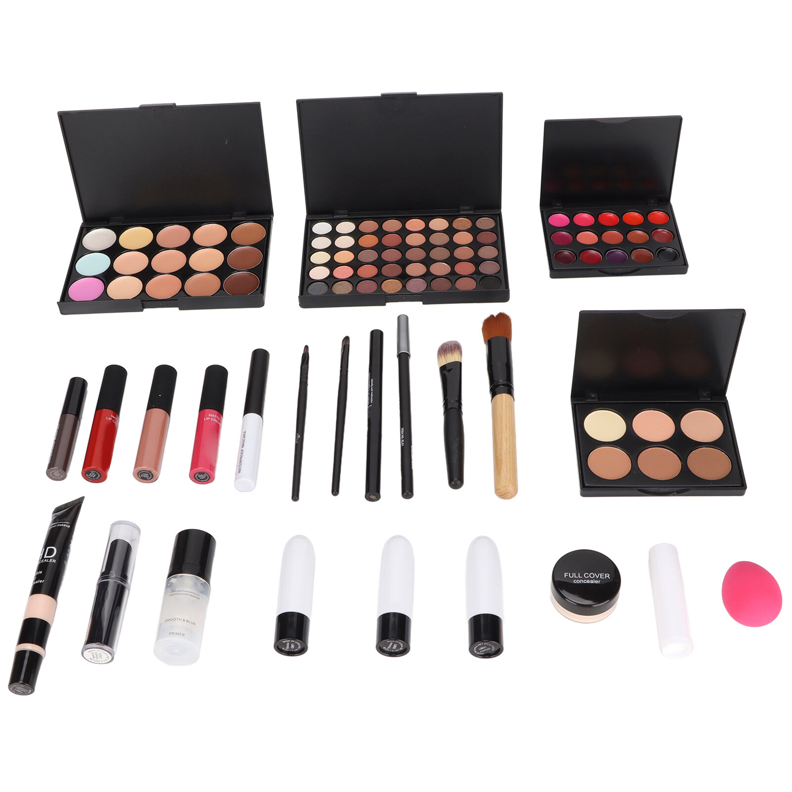 Многофункциональный набор для макияжа, косметические тени для век, блеск для губ, набор консилеров с косметичкой