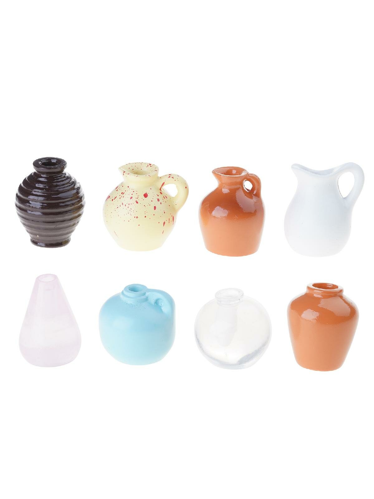 8 штук разноцветных цветочных ваз, магнитов, бутонов, ваз для украшения кухни и дома