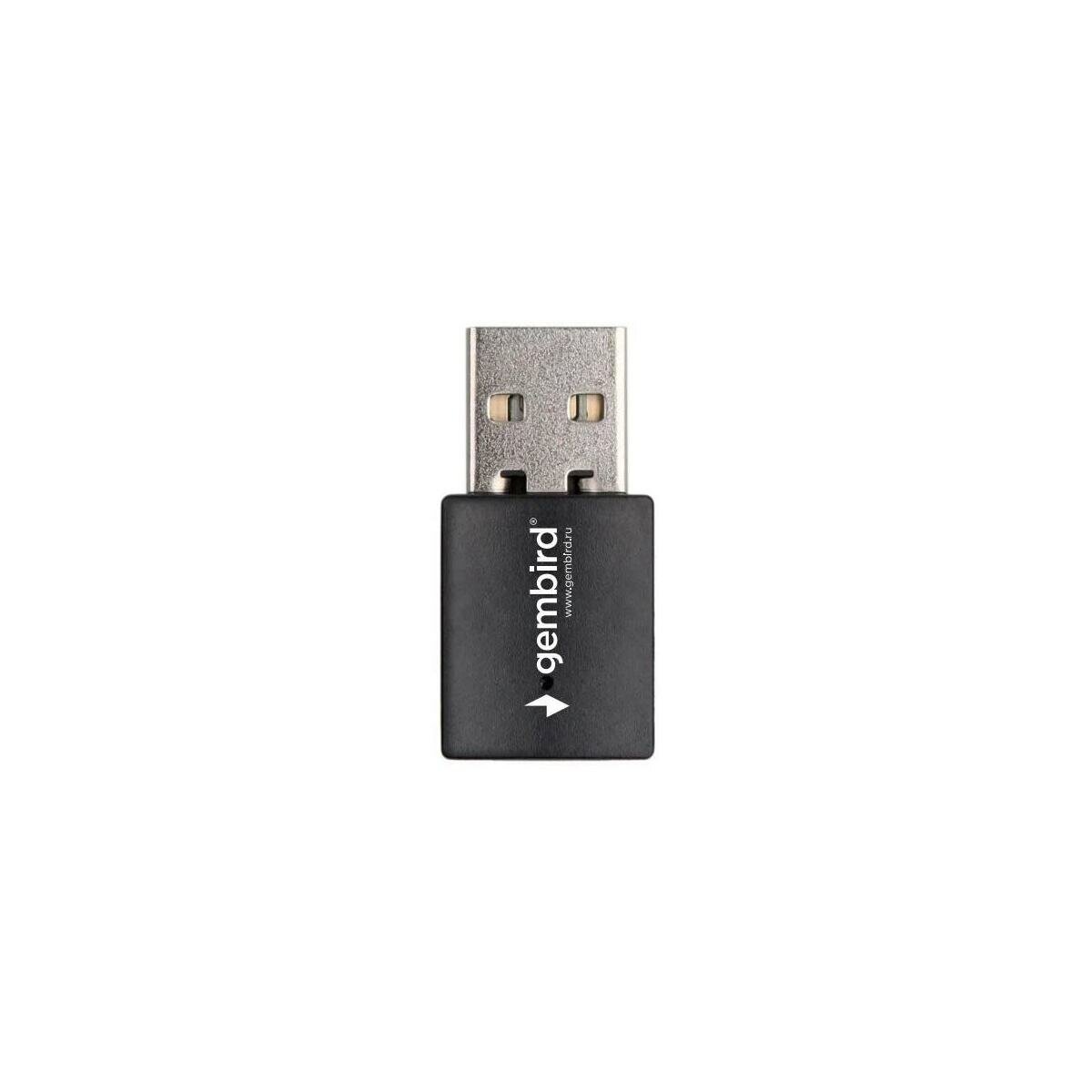 Сетевой адаптер WiFi+Bluetooth Gembird WNP-UA-018, 600 Мбит, двухдиапазонный мини, USB, 802.11b/a/g/n/ac, RTL8821CU