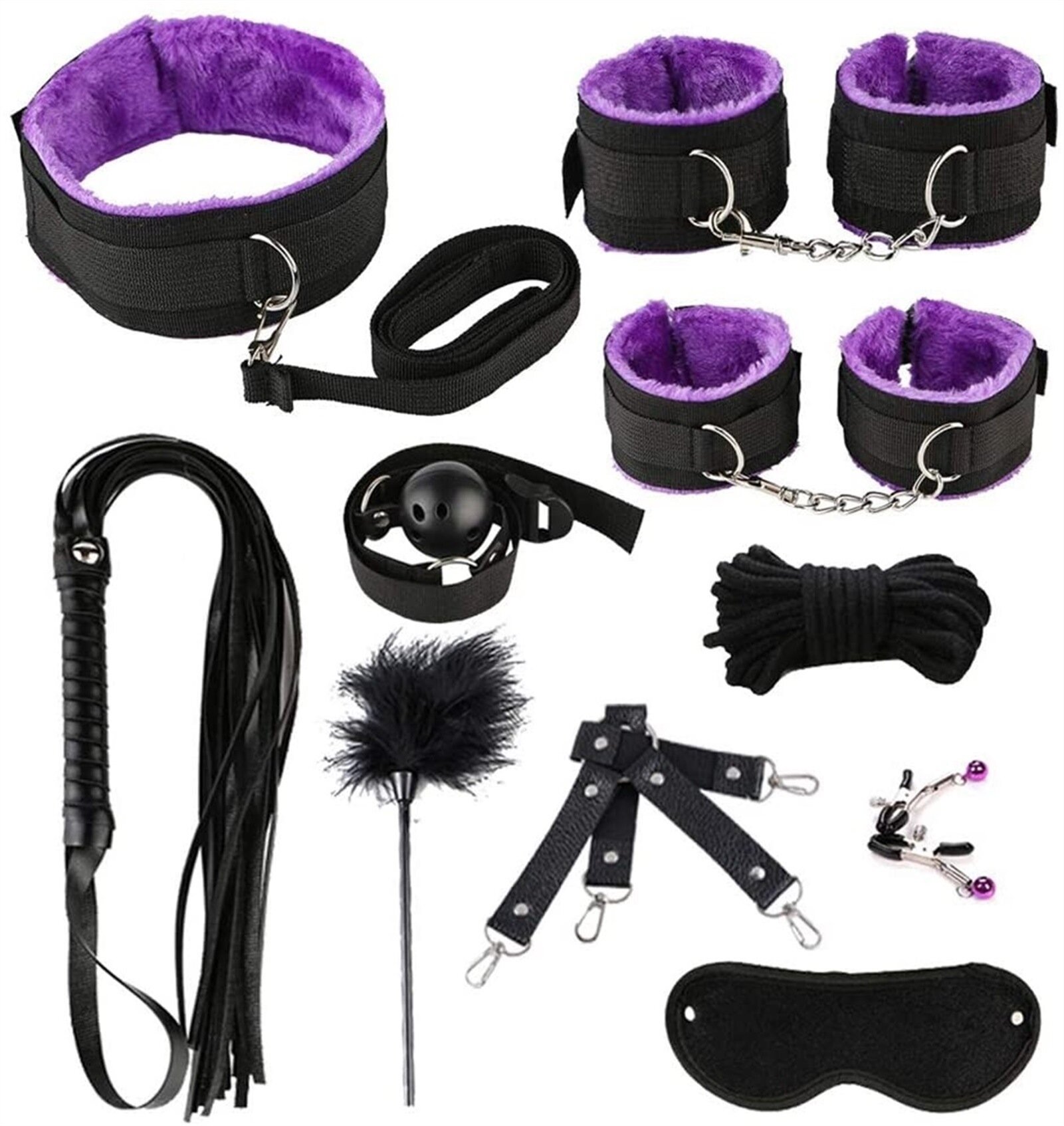 Товары SM для взрослых, бондаж, набор из 10 предметов, мужские и женские пары, эротические наручники, реквизит, альтернативные секс-игрушки для флирта,