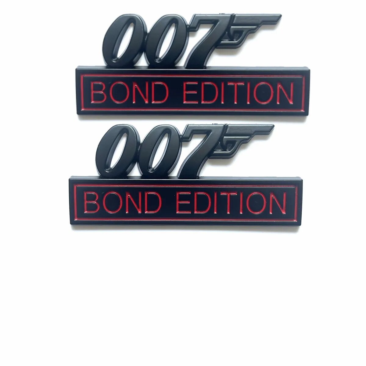 007 Bond Edition, металлические наклейки для автомобиля, значки для украшения двери black red 2pc
