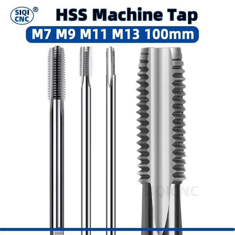 Метчики SIQICNC для резьбы M7 M9 M11 M13 100 мм M7x1x100