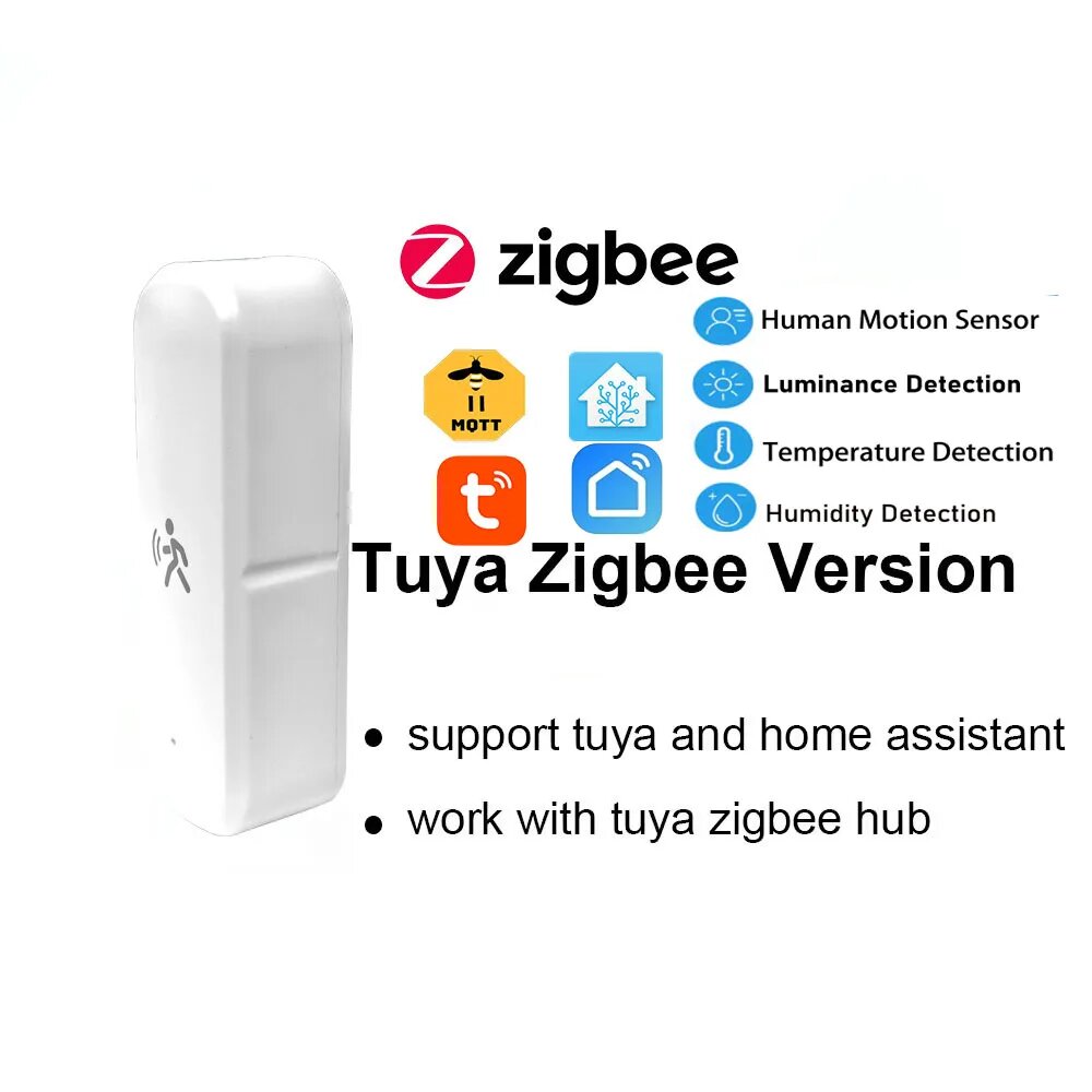 Датчик движения Tuya ZigBee 3.0 3 IN 1 Tuya