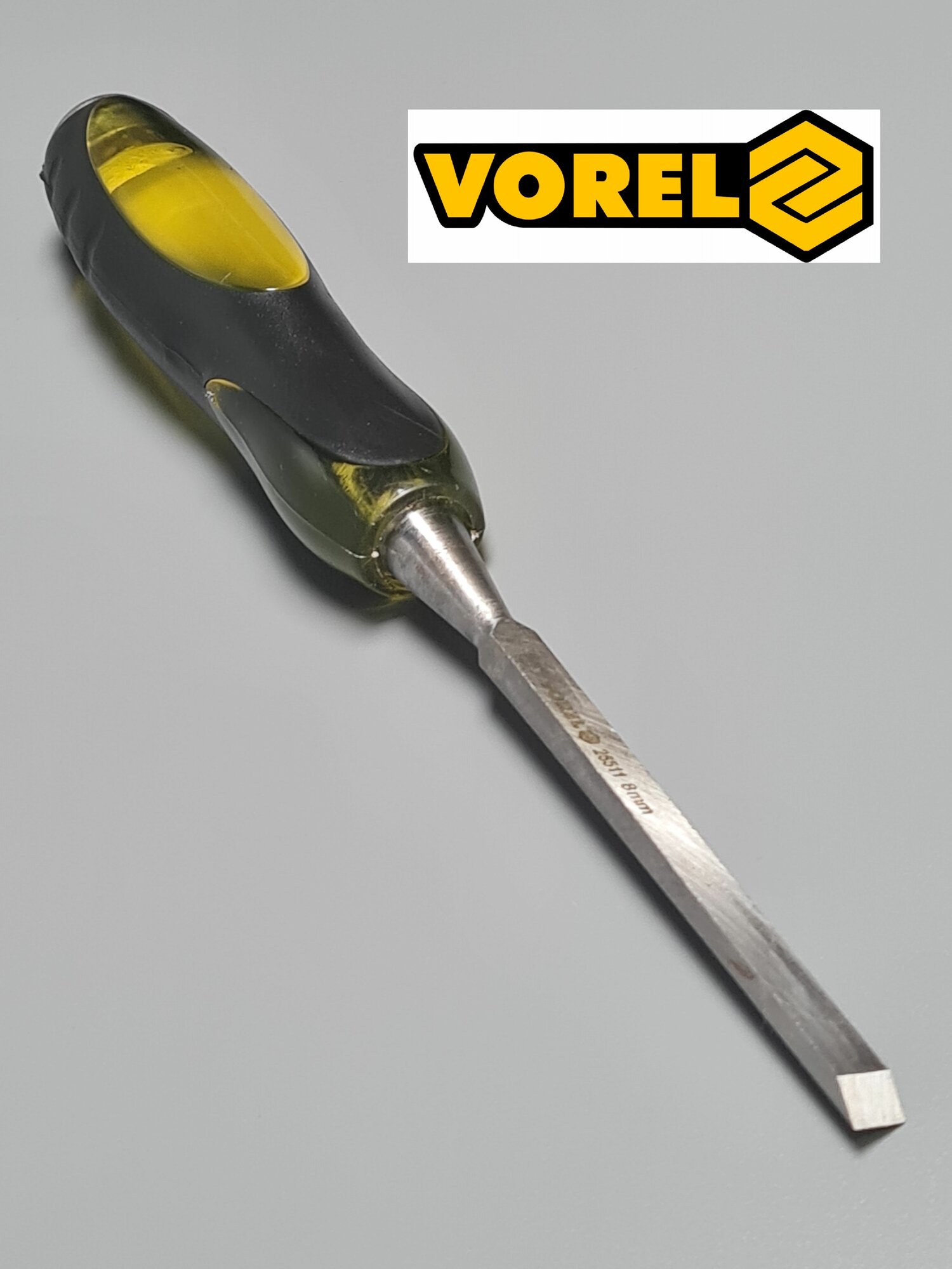 Стамеска 8 мм ударная сталь 65Mn усиленная ручка арт.25511