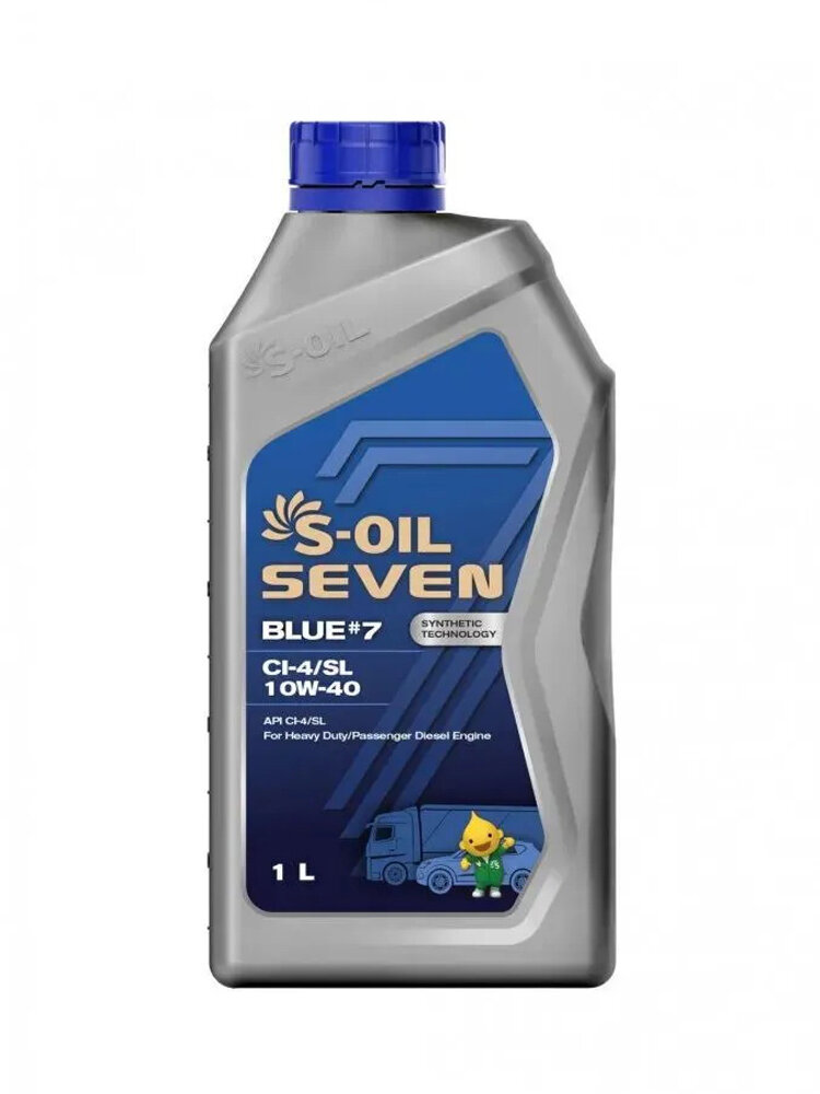 Моторное масло S-OIL 10W-40 7 BLUE #7 CI4/SL (1л)