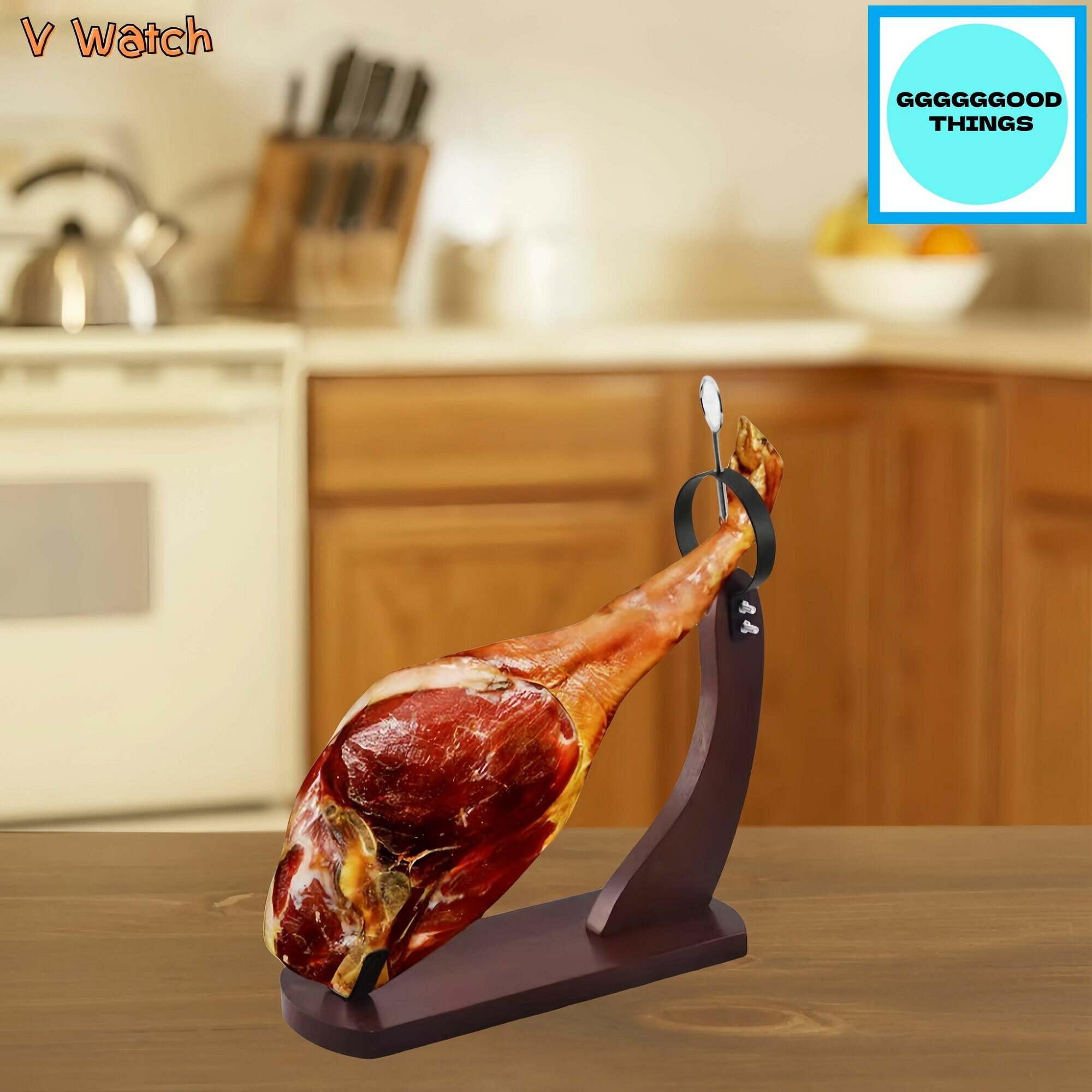 Держатель для хамона кухонный удобная подставка для нарезки и сервировки