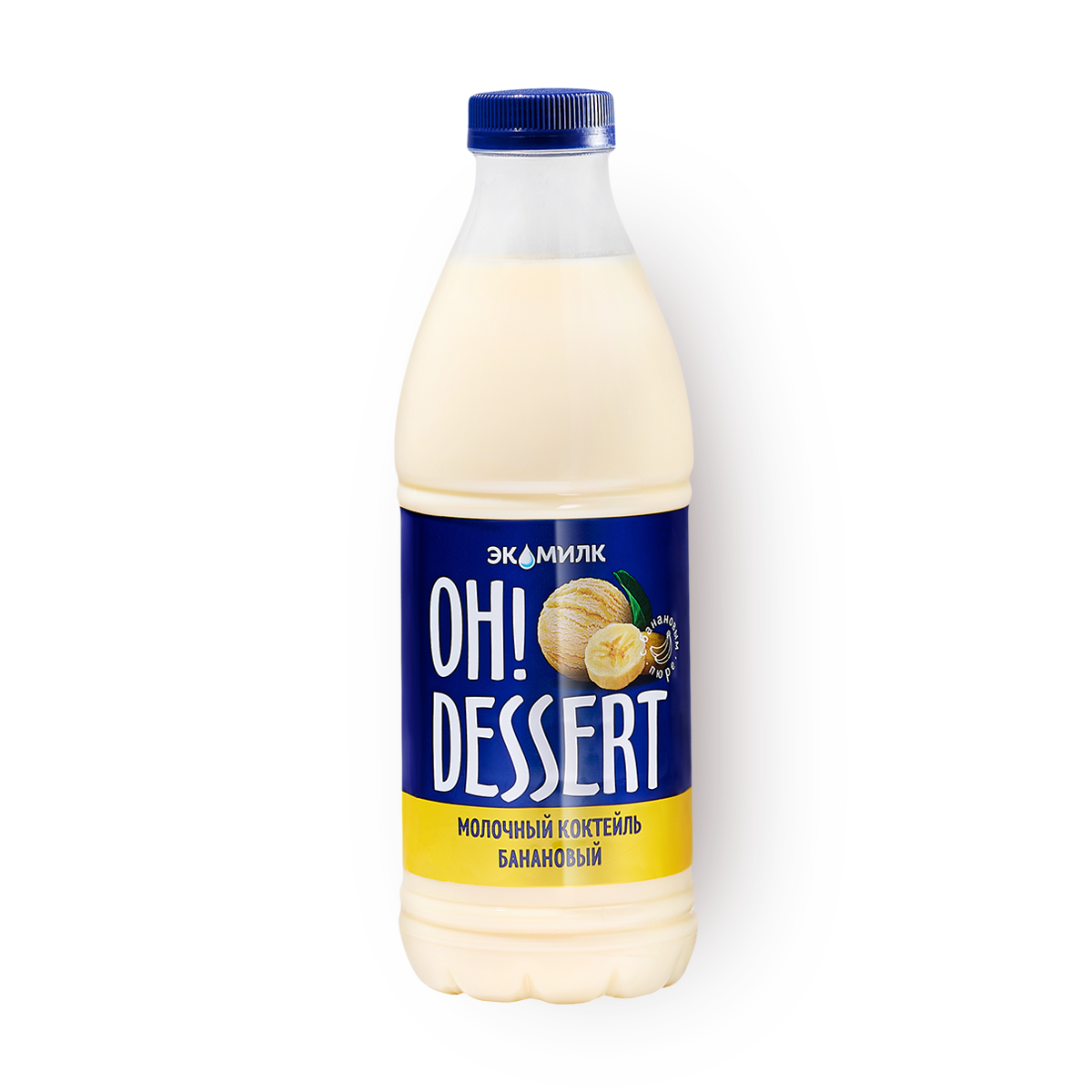 Коктейль Экомилк "Oh! Dessert", банановый, 2%, в пластиковой бутылке, 900 мл