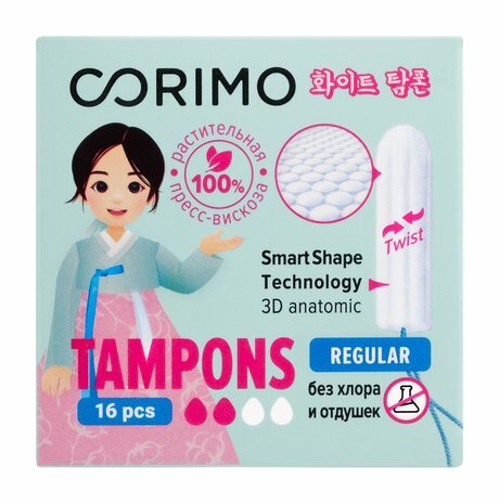 Corimo Tampons Regular Гигиенические тампоны без аппликатора | 16 16мл