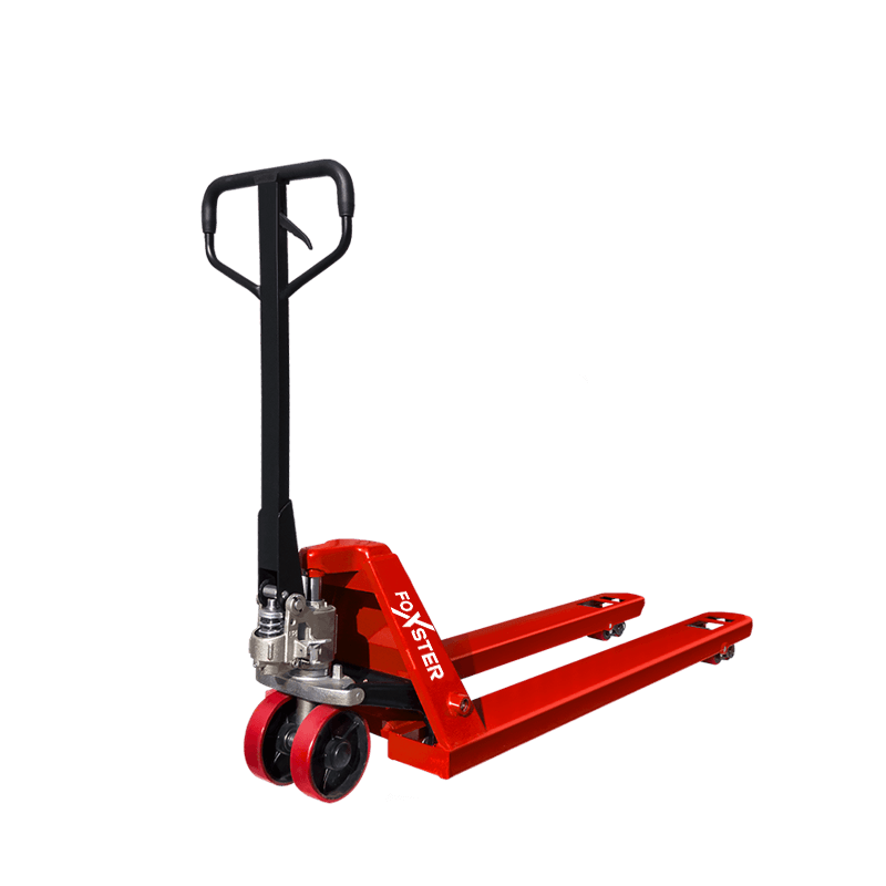 Гидравлическая тележка FOXSTER AC25, грузоподъемность 2500кг, колеса полиуретан, красная