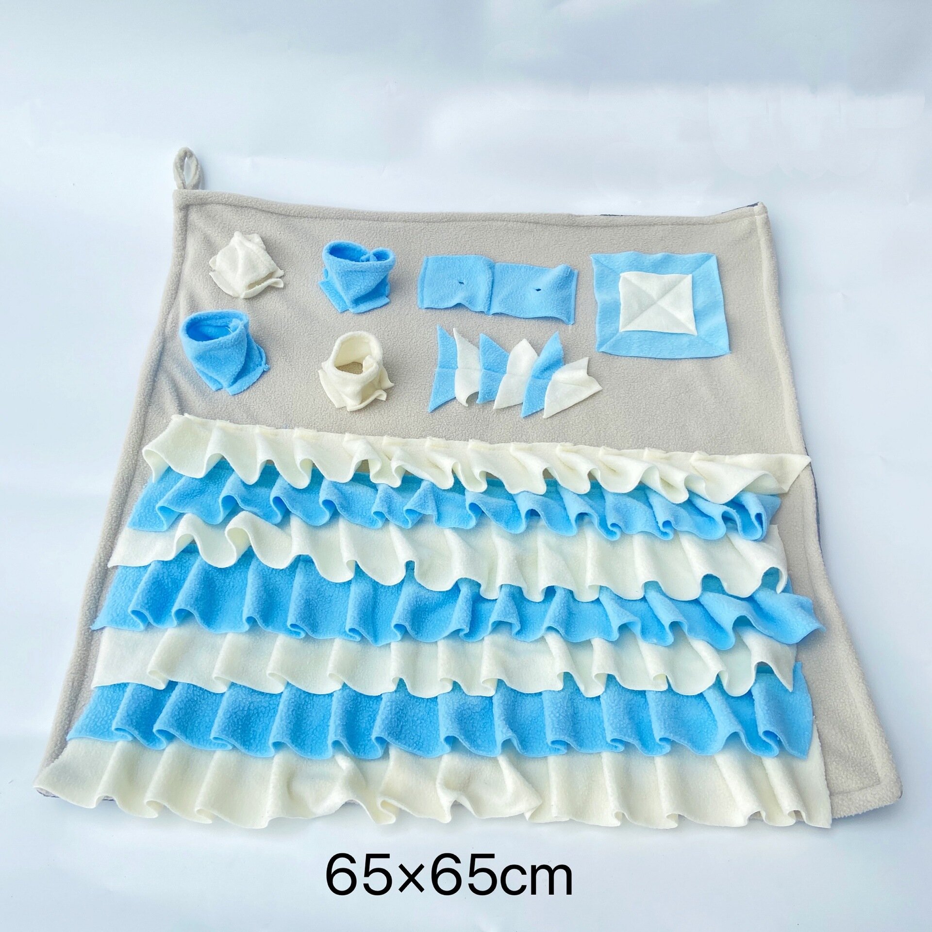 Коврик для тренировки обоняния собаки 65x65см сине-белый