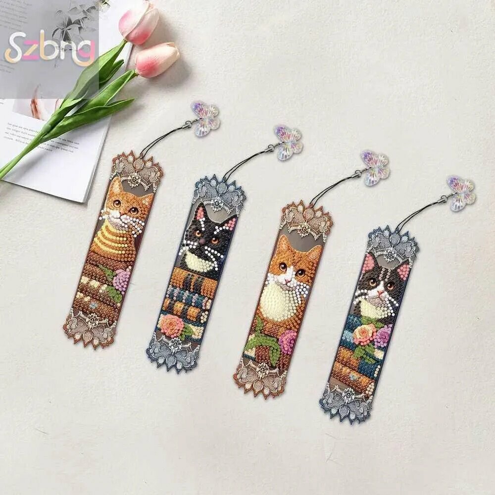 Набор для алмазной мозаики / Закладка для рисования бриллиантами / Подарки ручной работы