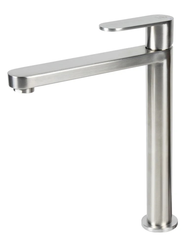 Смеситель для раковины Agger Sweet A2712122 матовый, кран для ванной в раковину, из нержавеющей стали, рычажный, с керамическим картриджем