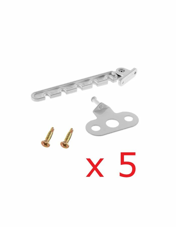 Гребенка металлическая ограничитель для пластикового окна 5 шт.