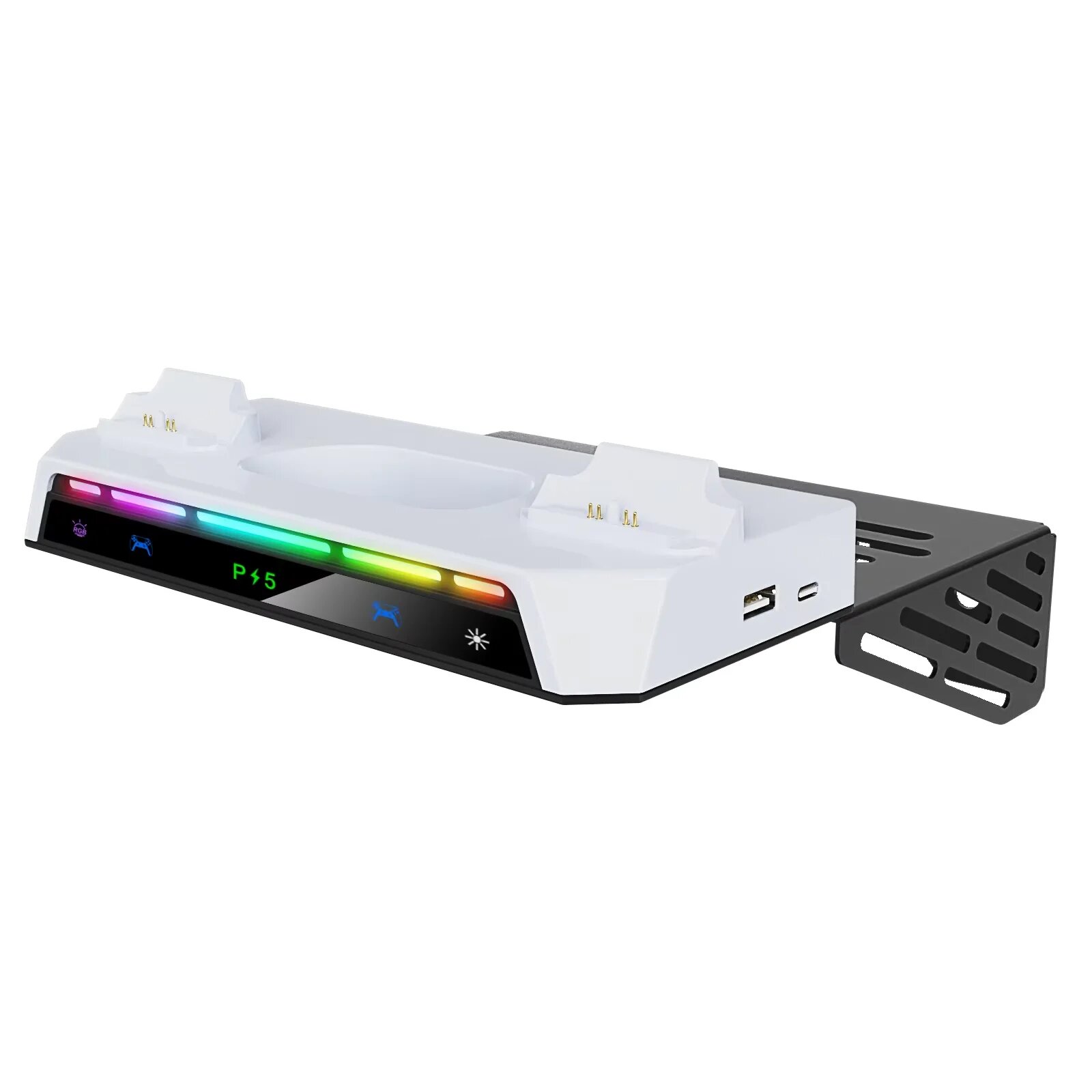 Держатель для PS5 с RGB подсветкой, черный