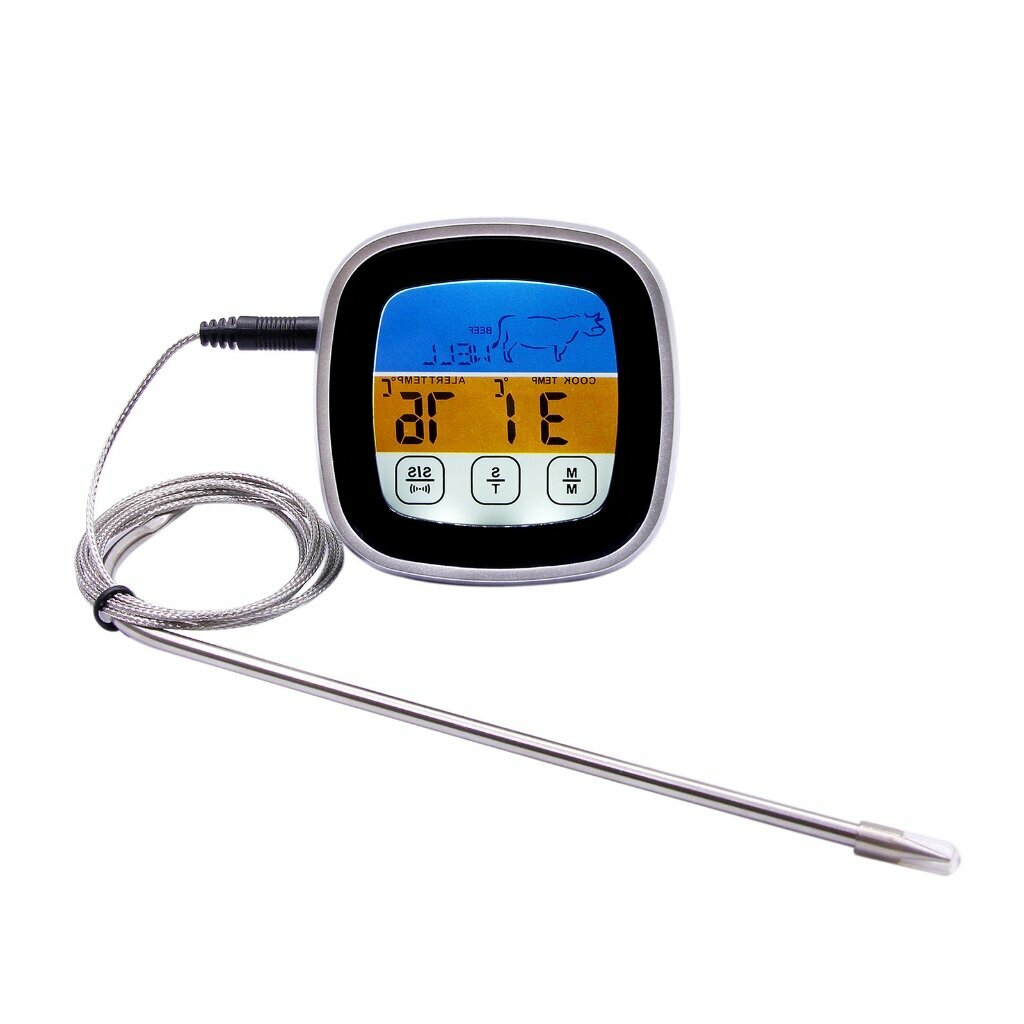 Интеллектуальный Цифровой Пищевой Термограф С Сенсорной Панелью На Магнитном Основании Для Приготовления Пищи Приготовления На Гриле Выпечки С Точным Датчиком Температуры