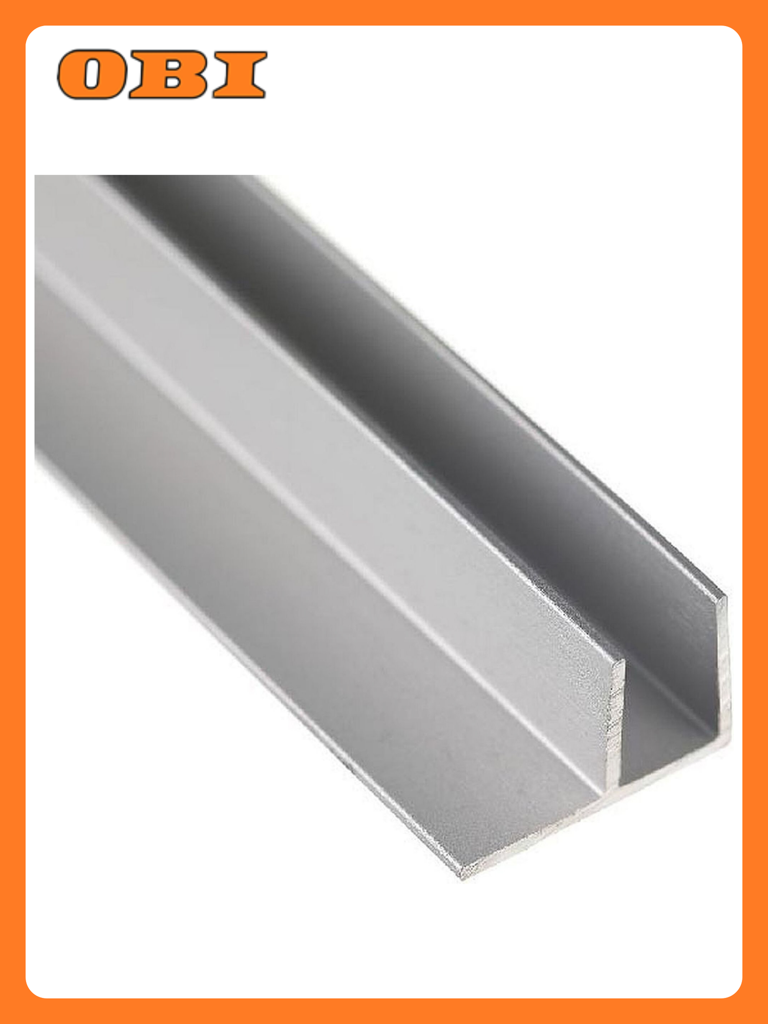 Угловая планка для МДФ панелей, F-профиль, алюминий, 600x18x6 мм, серая