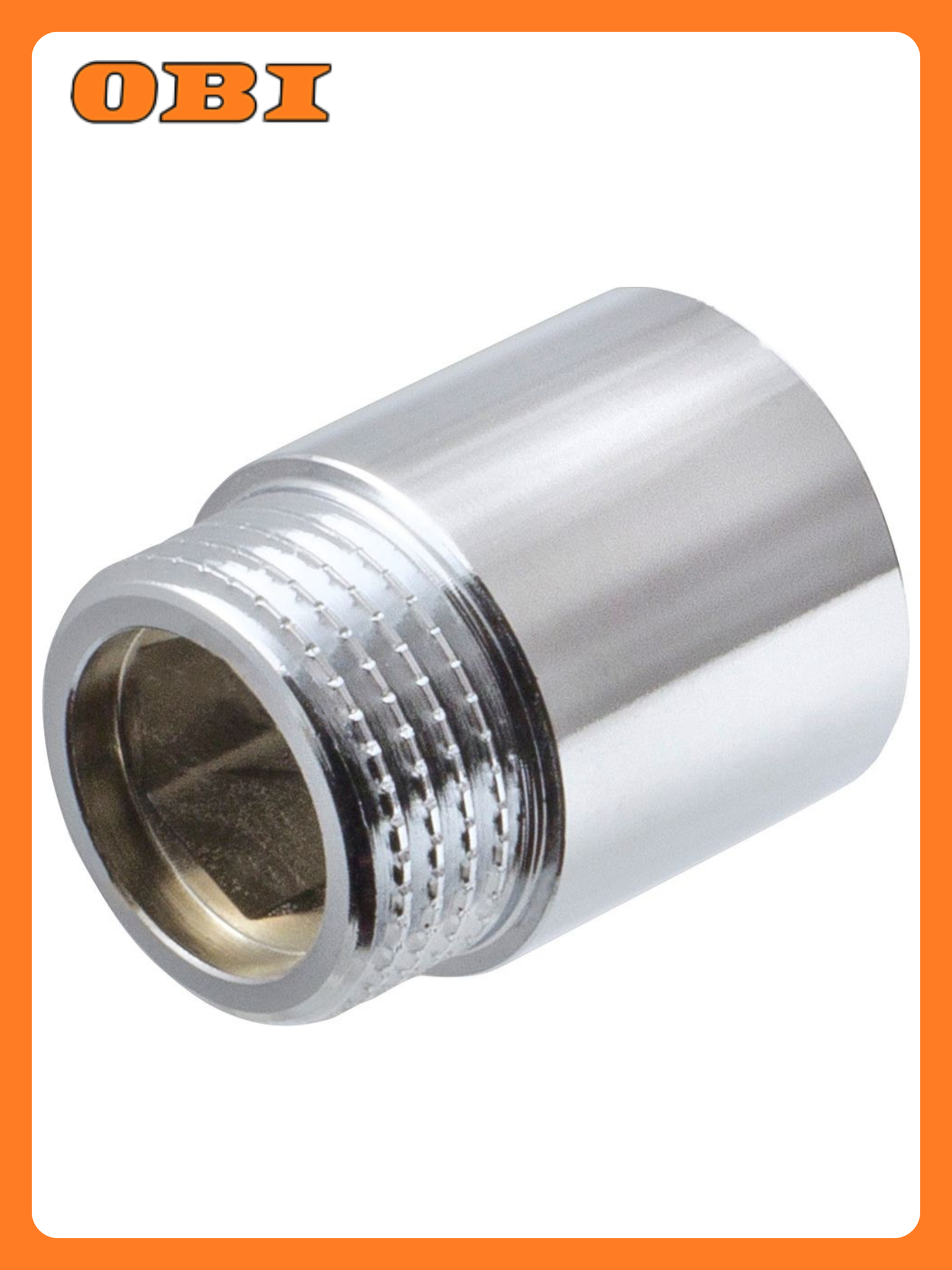 Удлинитель Masterprof, латунь CW617N, хромированное покрытие, 1/2 дюйма, 20мм