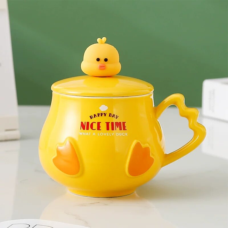 Теплая чашка «Утка» для мужчин и женщин, керамическая кружка с постоянной температурой, обогреваемая офисная кофейная