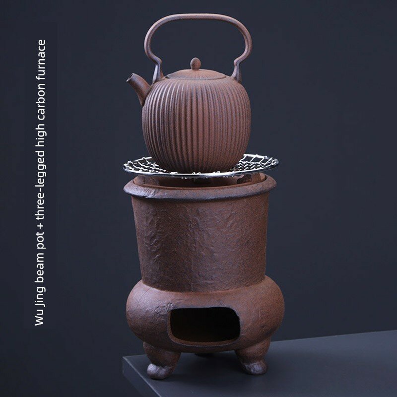 Набор для приготовления чая Вуцзин с тремя ножками, 450 мл, традиционный китайский керамический чайник для ритуала с
