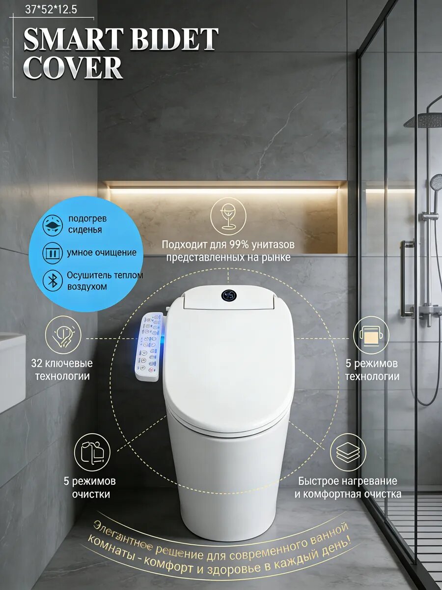 Умная крышка биде для унитаза