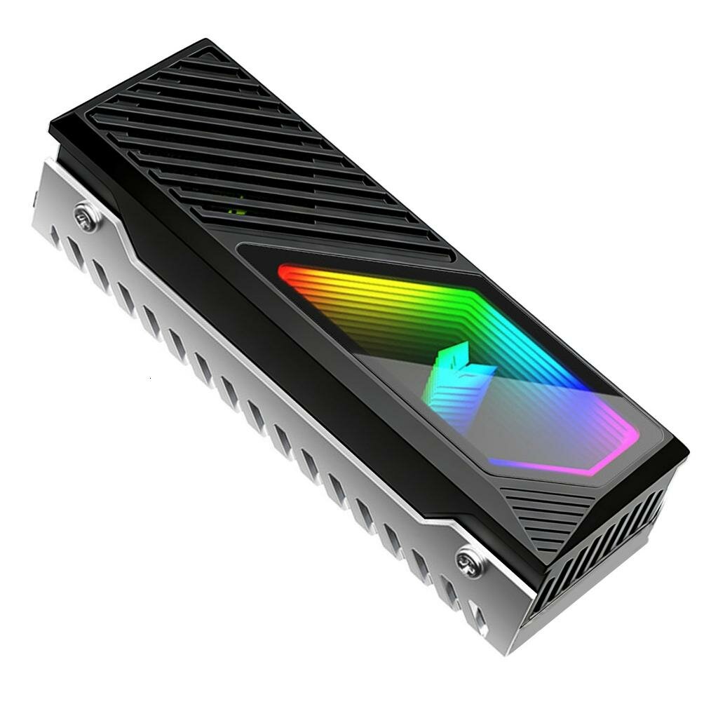 Алюминиевые кулеры M.2 SSD с вентилятором и ARGB подсветкой, Черный