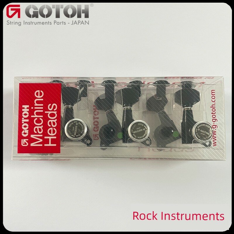 GOTOH SG381-MG-T07 Зажимные регулировочные ручки для электрогитары, черный, набор из 6 шт.