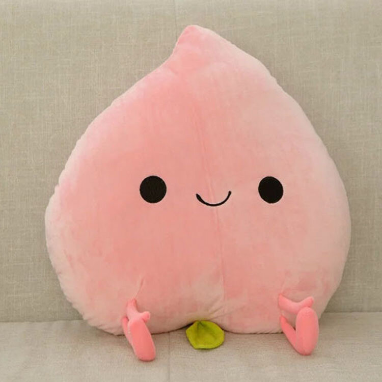 Плюшевые игрушки Фрукты Подушка оранжевая груша персик Подушка ворс Подушка Диван Подушка Персик 45*42 см_Фруктовая