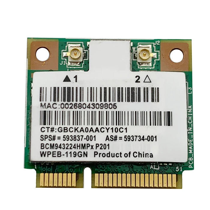 Wi-Fi Mini PCI-E Адаптер Broadcom BCM943224HMPx, 2.4/5 ГГц, 300 Мбит/сек, Сетевая Карта для Ноутбука