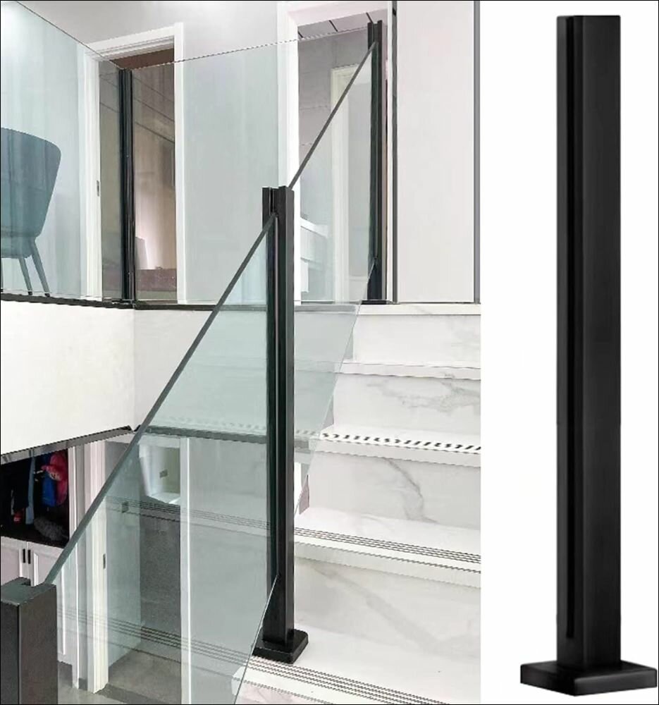 Стойка Стеклянного Ограждения Для Стекла Толщиной 3/8" Или 1/2"