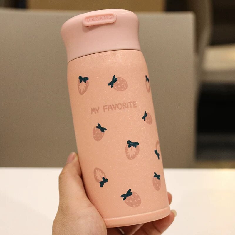 Корейский стильный термос, высокая эстетика, портативная бутылка для воды, милая и свежая, креативная и модная бутылка