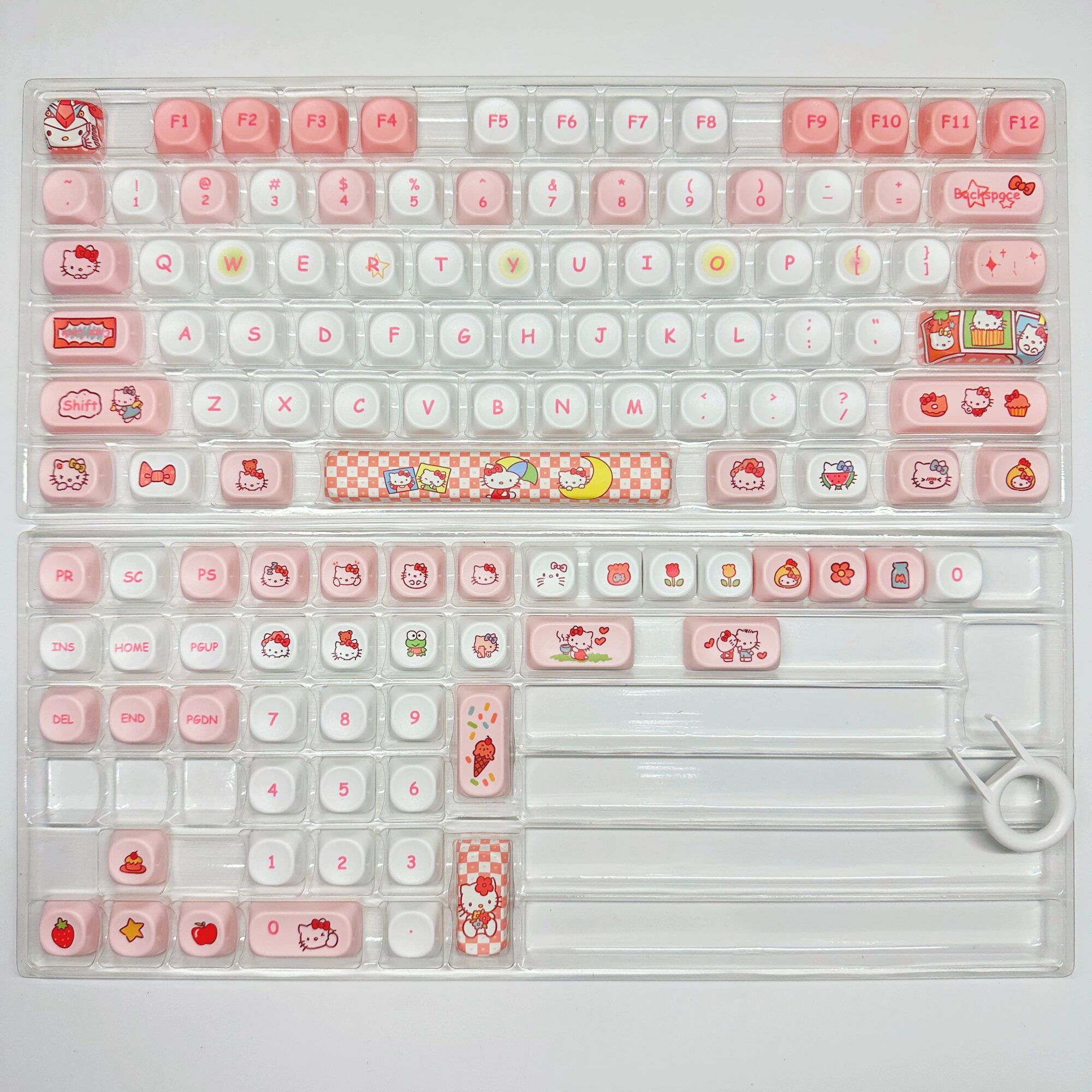 Кастомные кейкапы для механической клавиатуры PBT с сублимационной печатью, высокопрофильные, с дизайном Куроми и