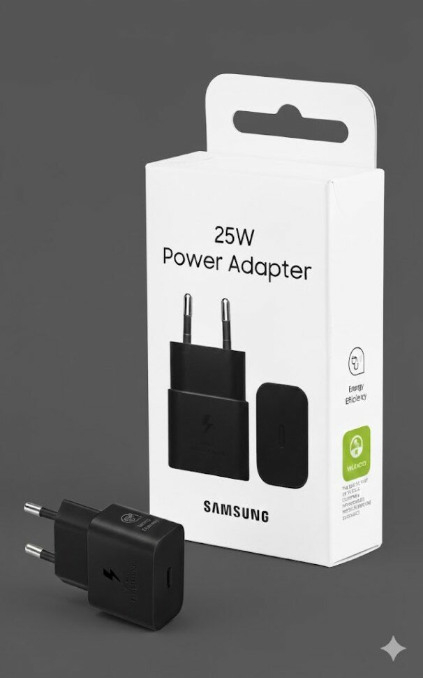 Сетевое зарядное устройство Samsung 25W 1 PORT USB-C Черный (EP-T2510) Original