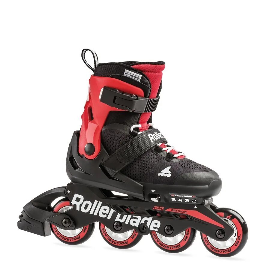 Детские раздвижные ролики Rollerblade Microblade - Black/Red р. 28-32