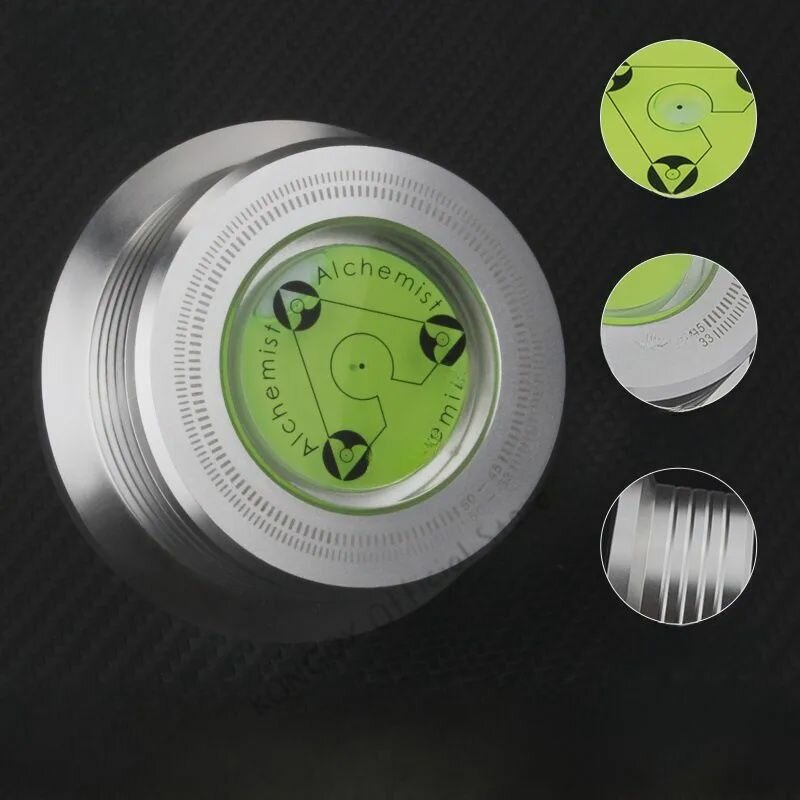 Клемп (прижим) для виниловых проигрывателей с встроенным уровнем, стабилизирующий пластинку